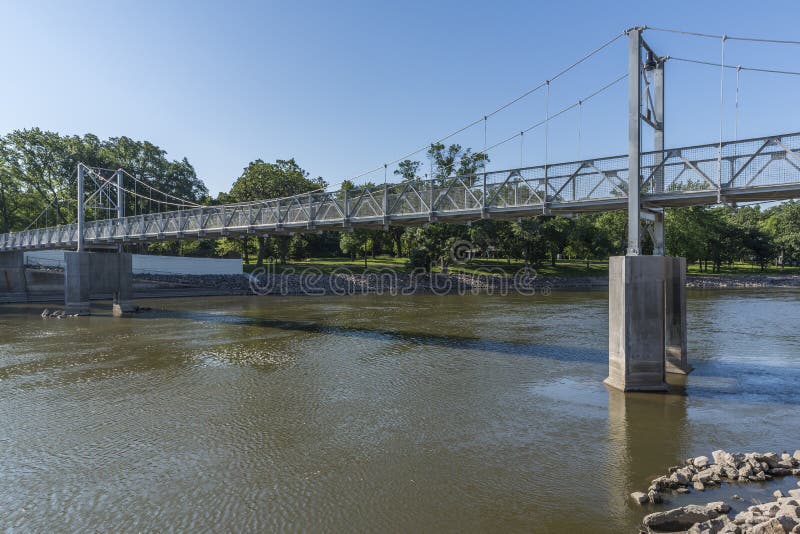Footbridge Over River stock photo. Image of granite, landmark - 74310506