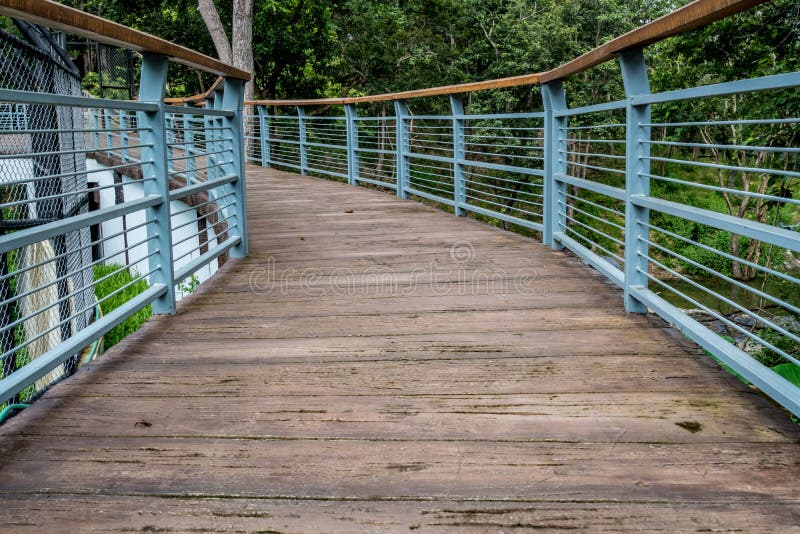 Footbridge in the park stock photo. Image of landscape - 78769590