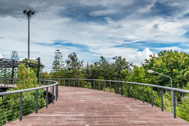Footbridge in the park stock image. Image of landscape - 79381605