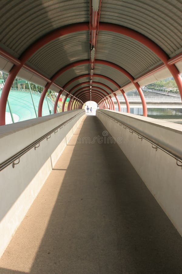 A Footbridge at Sha Tin, Hong Kong, Pedestrian Flyover Editorial Image ...