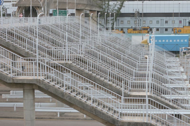 The Footbridge Stairs Pedestrian Flyover, Fo Tan 10 Oct 2005 Editorial ...