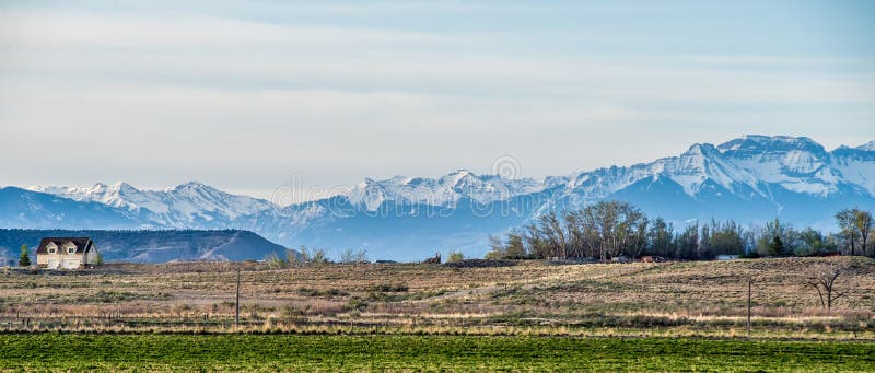 At the Foothills of Colorado Rockies Stock Image - Image of farms ...