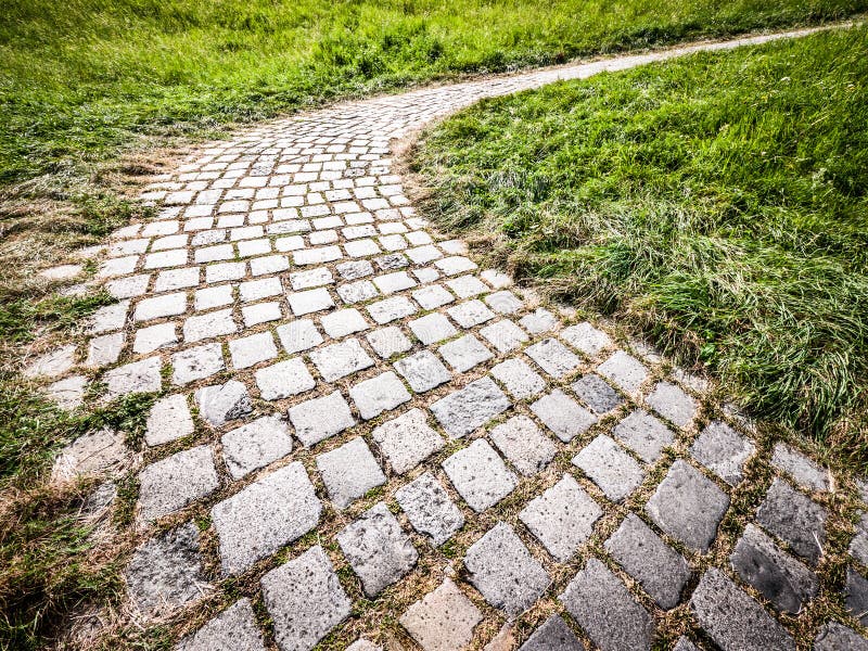 Footpath stock image. Image of antique, cobblestone, curve - 28870117