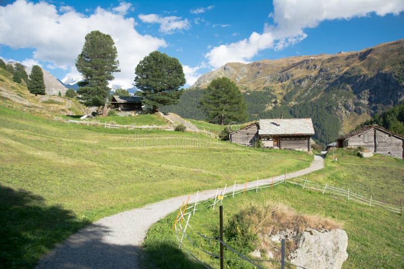 Footpath in the Alps stock photo. Image of national, hills - 63952034