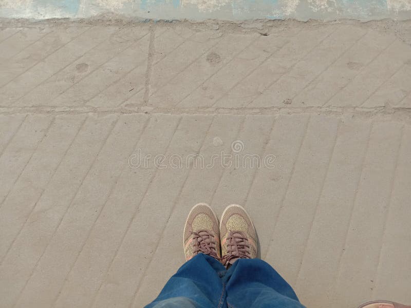 Footpath area in highway stock image. Image of footwear - 213936145
