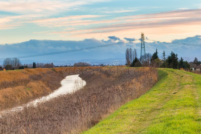 Footpath on the Bank of River Stock Image - Image of countryside, water ...