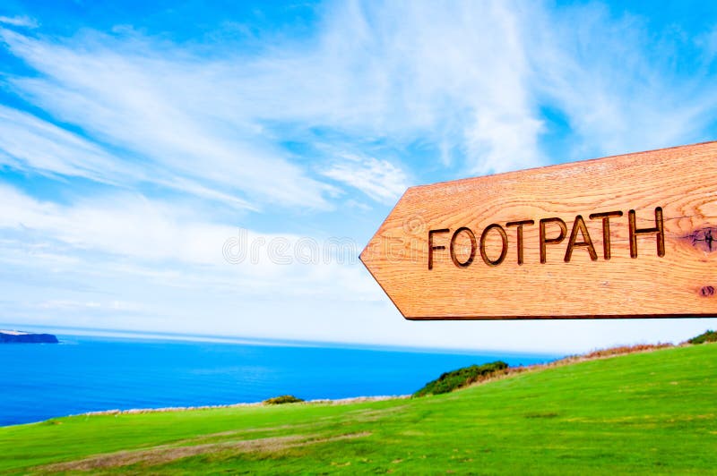 Footpath direction sign stock photo. Image of scenic - 46032372