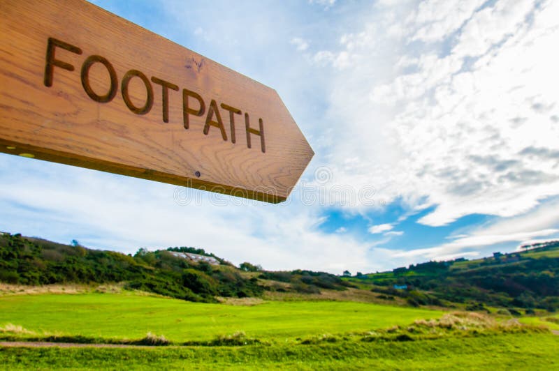 Footpath direction sign stock image. Image of exterior - 46032379