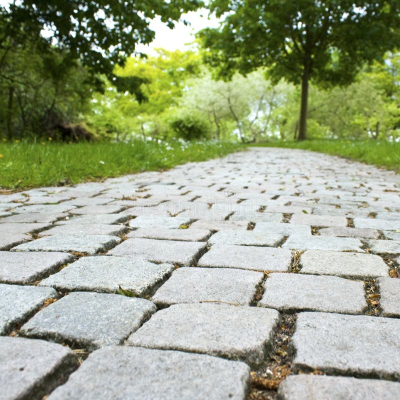 Garden Cobblestone Path stock photo. Image of cobblestone - 32431594