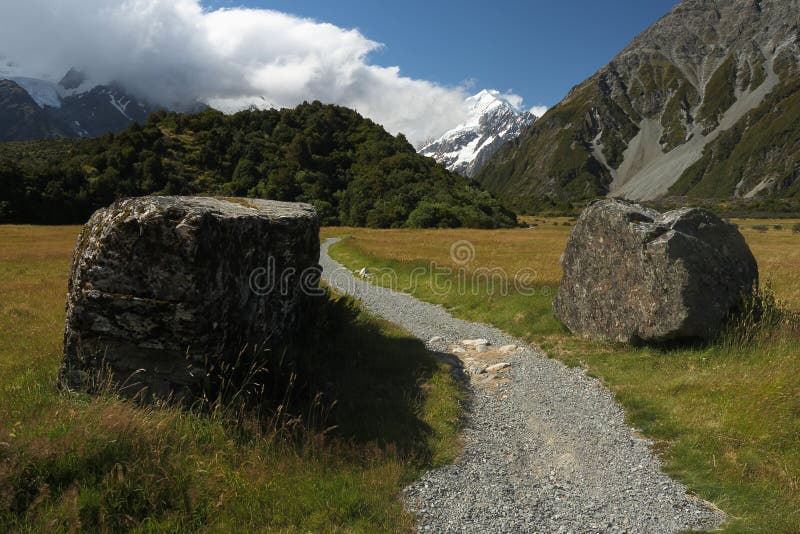 Footpath in Valley stock photo. Image of alpine, boulders - 47969458
