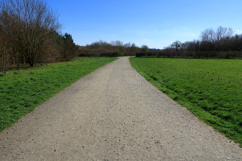 Footpath through Jeskyns Countrypark Stock Image - Image of grass ...