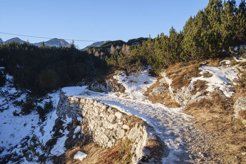 Footpath in the Komna stock image. Image of cold, landscape - 95444139