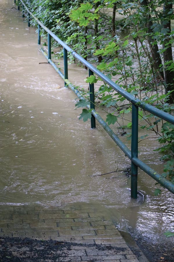 Flooded Footpath stock image. Image of submerged, flooded - 320683397