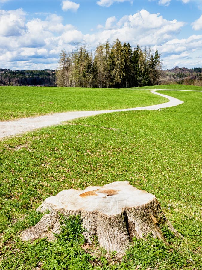 Footpath stock image. Image of dirt, idyllic, hill, cloud - 30797043