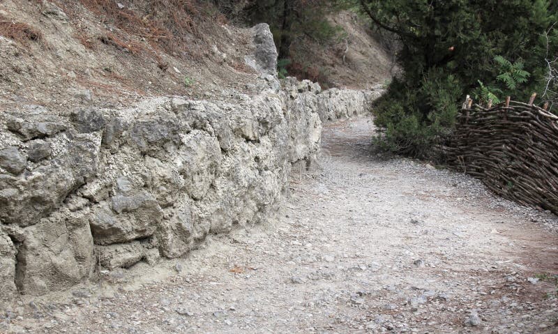 Footpath stock image. Image of wall, trail, gravel, path - 34271287