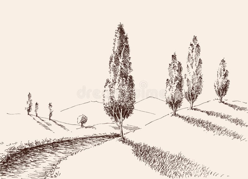 Pathway Pencil Drawing Stock Illustrations – 84 Pathway Pencil Drawing ...