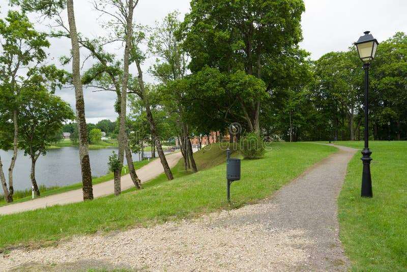 Footpath in park stock image. Image of grass, summer - 62894013