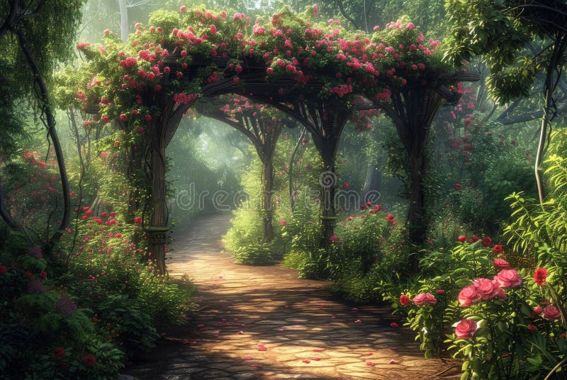 Footpath in the Park Path in the Garden Path in the Park Stock ...