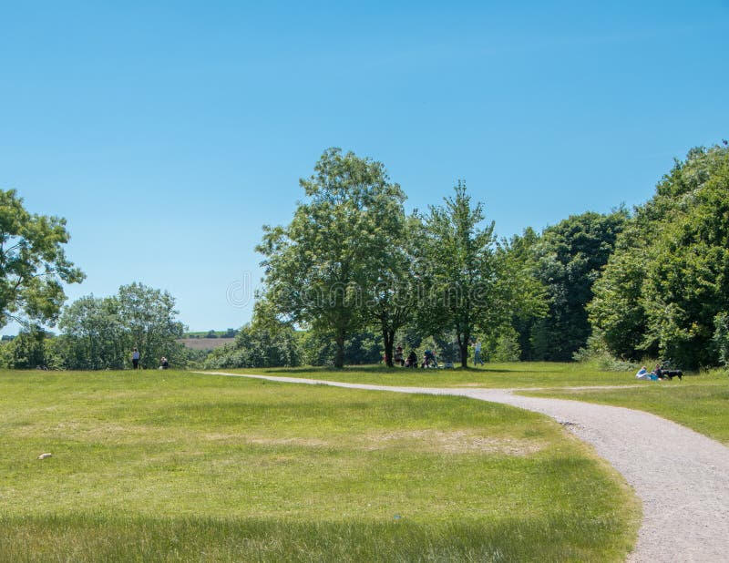 Footpath through the park stock photo. Image of outdoor - 95466720