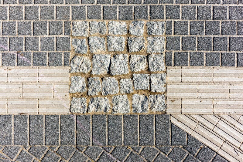 The Footpath is Paved with Cement Paving Stock Image - Image of gray ...