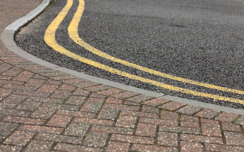 Footpath Pavement Sidewalk with Traffic Sign Stock Photo - Image of ...