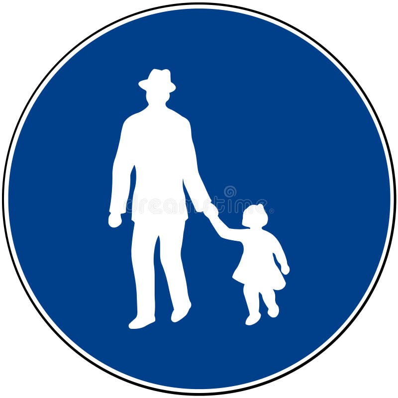 Footpath. Road sign stock illustration. Illustration of movement ...