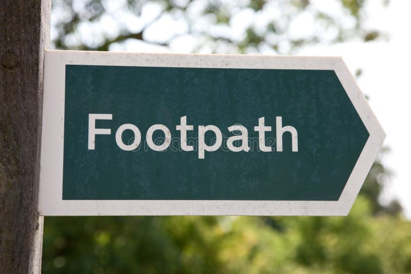 Footpath Sign,UK stock image. Image of flora, cultivated - 20588715