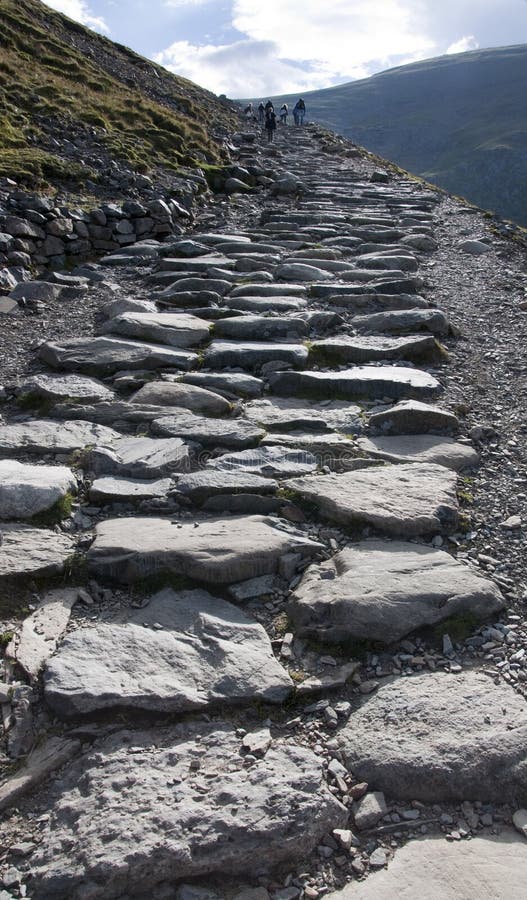 Footpath To Climb Mount Snowdon Stock Image - Image of exploring ...