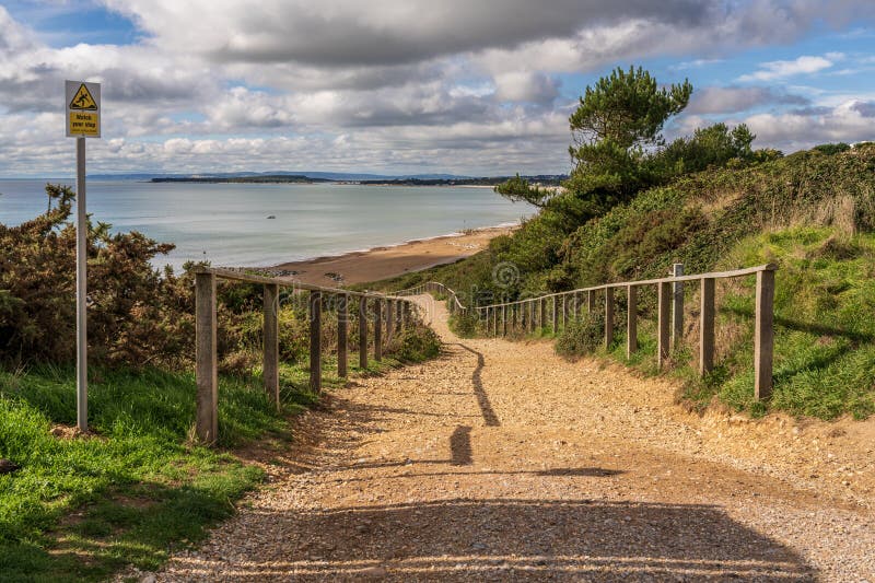 The Footpath To Highcliffe Beach, Dorset, England Stock Photo - Image ...