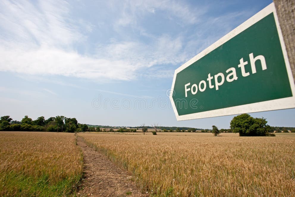 Footpath ,UK stock image. Image of landscape, sign, pathways - 20588863