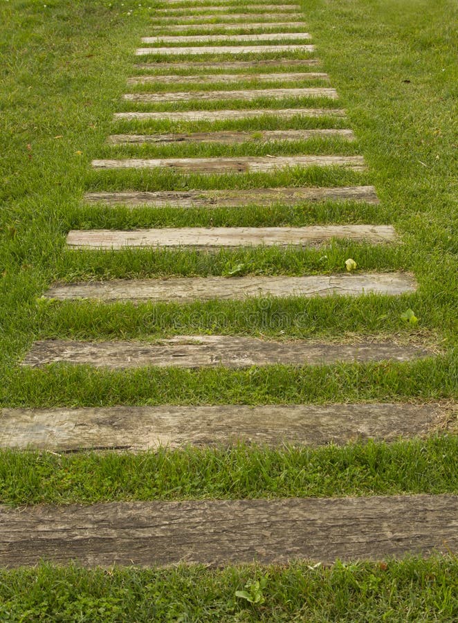 The Footpath from Wood Lines Stock Photo - Image of outdoors, gardens ...