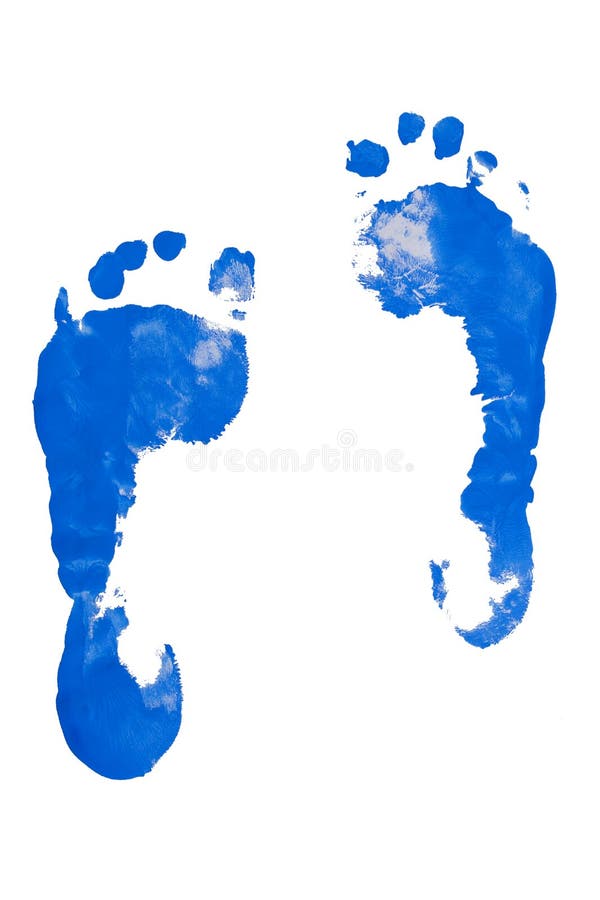 Blue Footprint stock photo. Image of kindergarten, isolated - 139896