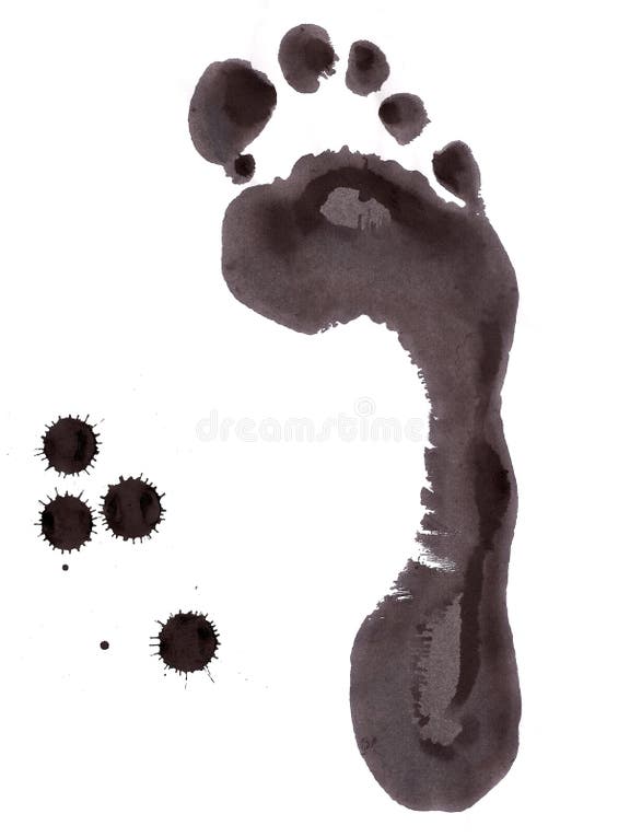Footprint stock illustration. Illustration of human, black - 9025257