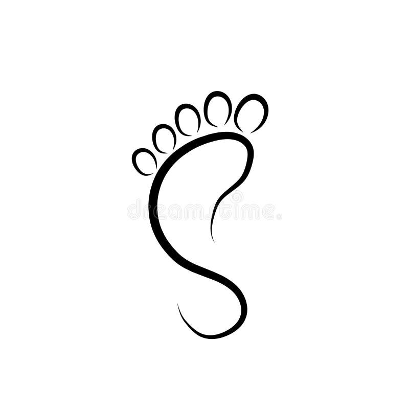 Footprint Abstract Illustration Stock Vector - Illustration of foot ...