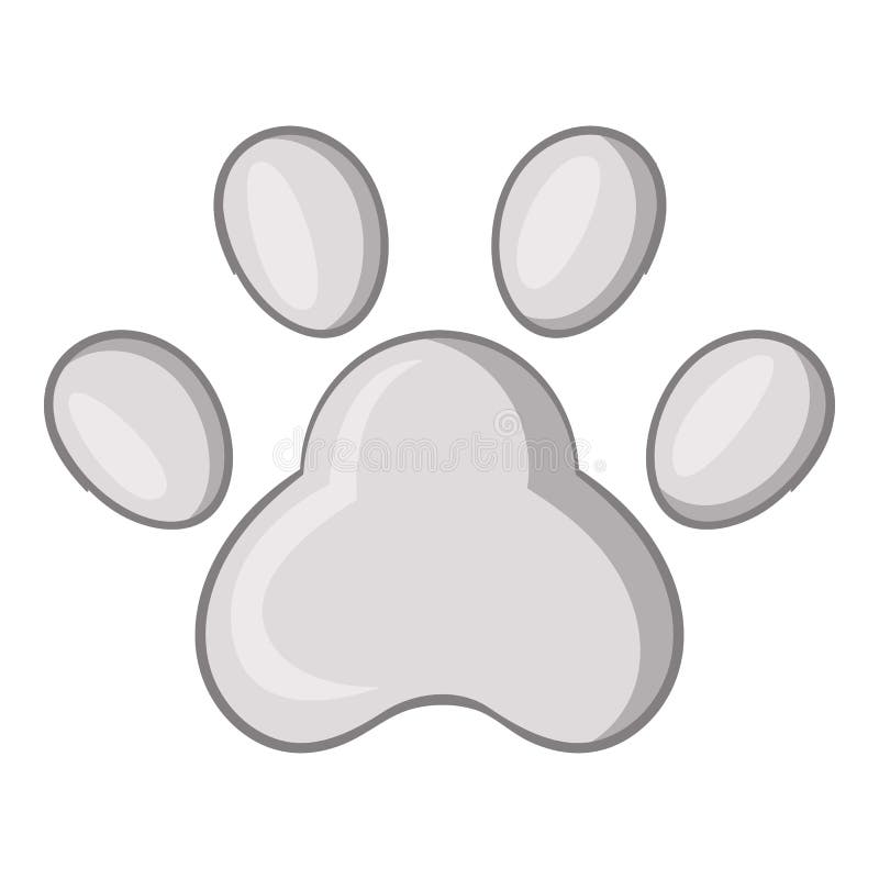 Footprint of Cats Foot Icon, Cartoon Style Stock Vector - Illustration ...
