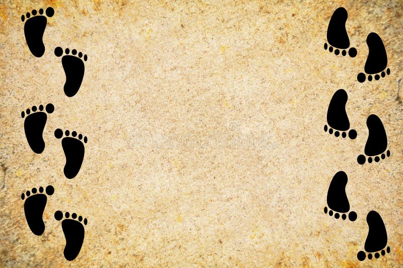 Footprint on Grunge Brown Background Stock Image - Image of wallpaper ...