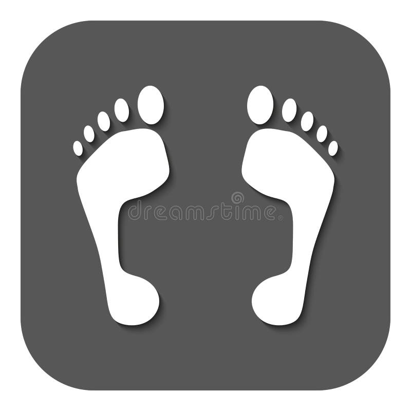 The Footprint Icon. Foot Symbol Stock Vector - Illustration of barefoot ...