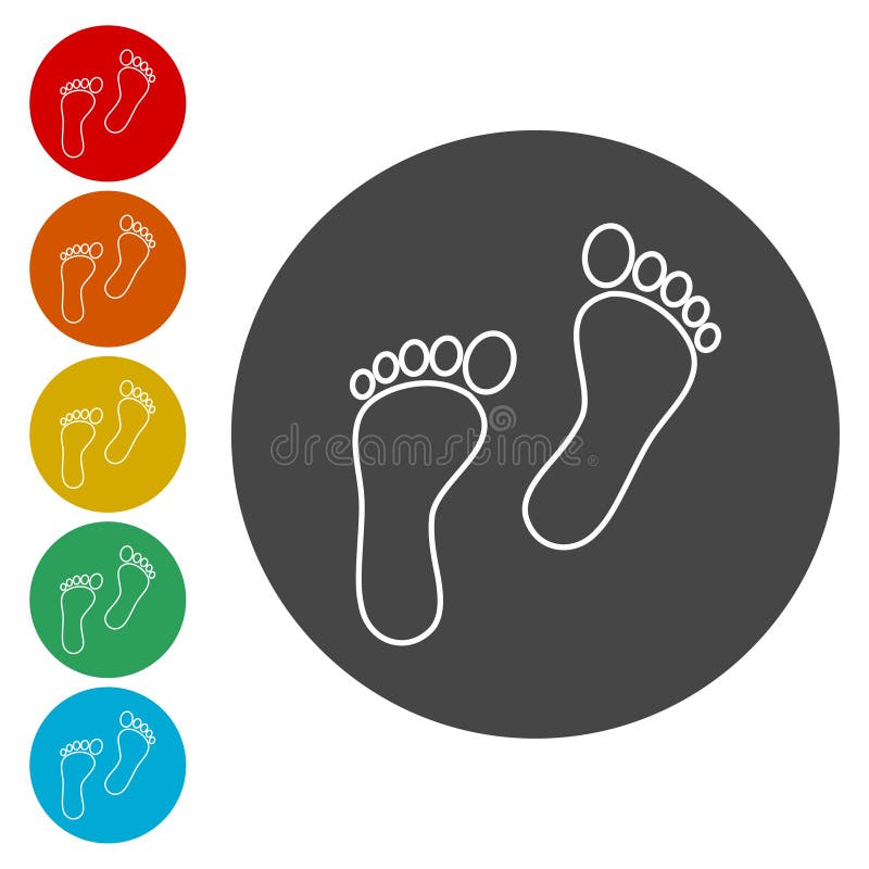 Footprint icon stock vector. Illustration of footprint - 132479049