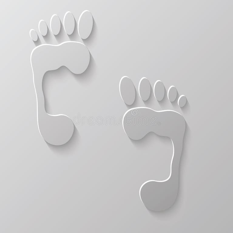 Footprint stock vector. Illustration of life, ankle, imprint - 35528408