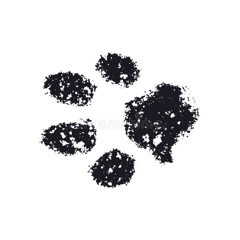Footprint from a Large Dog. Eps10 Vector Stock Illustration Stock ...
