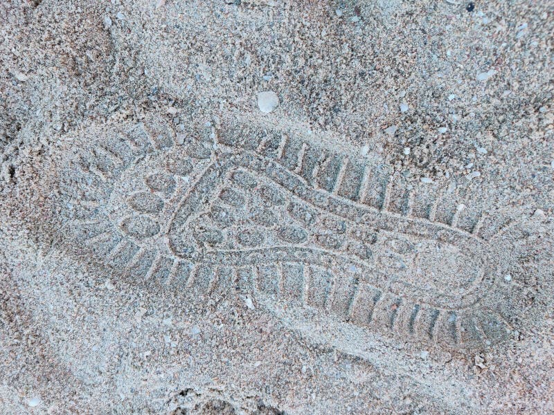 Footprint Marks on the Sandy Beach. Stock Image - Image of beach, marks ...
