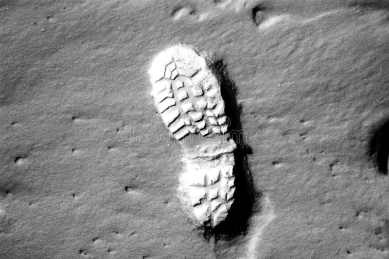 Footprint on moon stock image. Image of history, footprint - 8934887