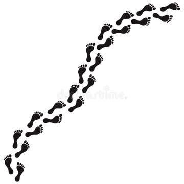 Footprint Path Vector Isolated on White Background. Human Footprints ...