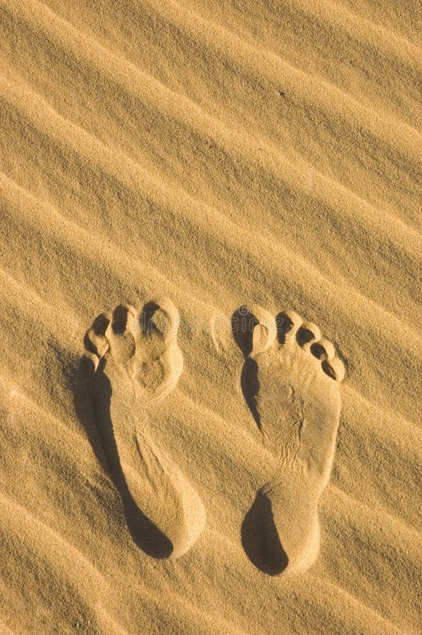Footprint in the Sand stock image. Image of sand, impression - 8157725