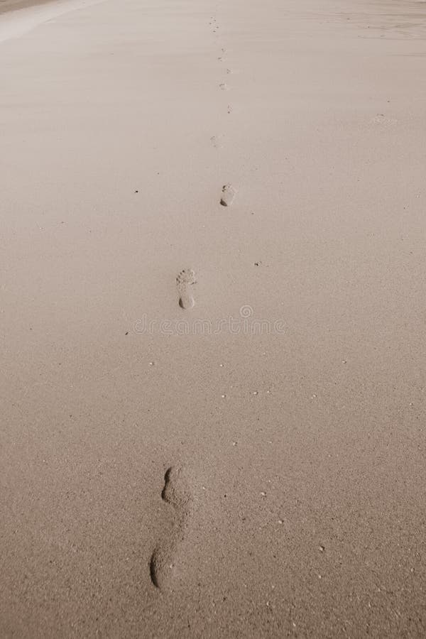 Footprint in sand stock photo. Image of close, orange - 41919332