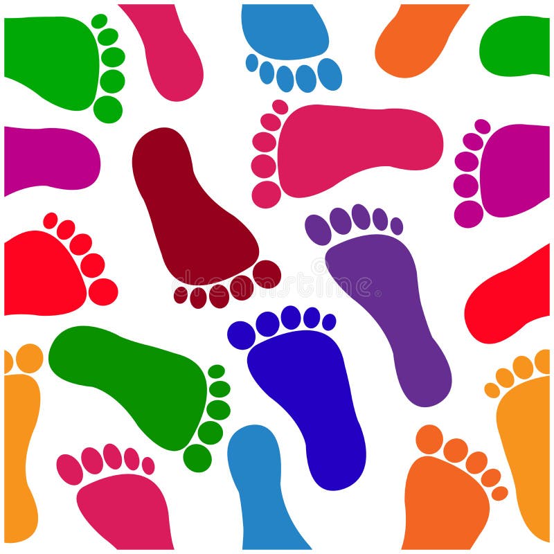 Footprint seamless pattern stock vector. Illustration of pattern - 49658163