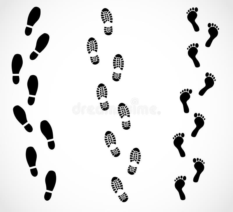 Footprint set vector stock vector. Illustration of footprint - 125340296