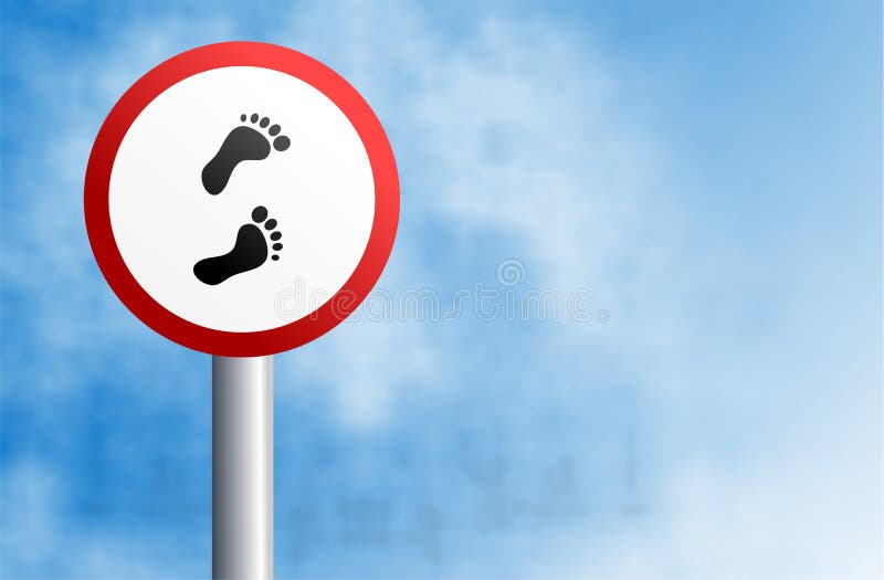 Footprint sign icons stock vector. Illustration of decoration - 3255042