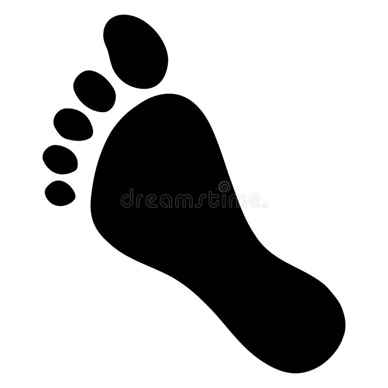 Footprint silhouette icon stock vector. Illustration of human - 287134501