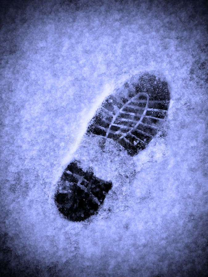 Footprint in the Snow stock image. Image of frost, human - 13231041